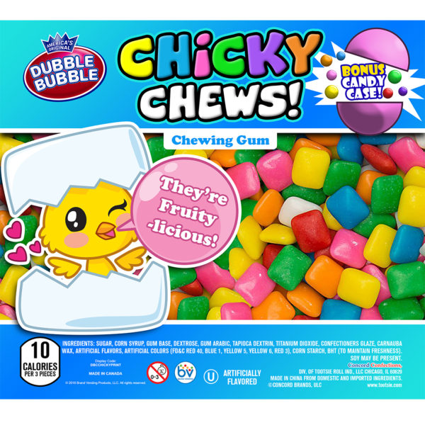 Chicky Chews – 2″ Candy Printed Display (8″ x 9″) – Brand Vending Products