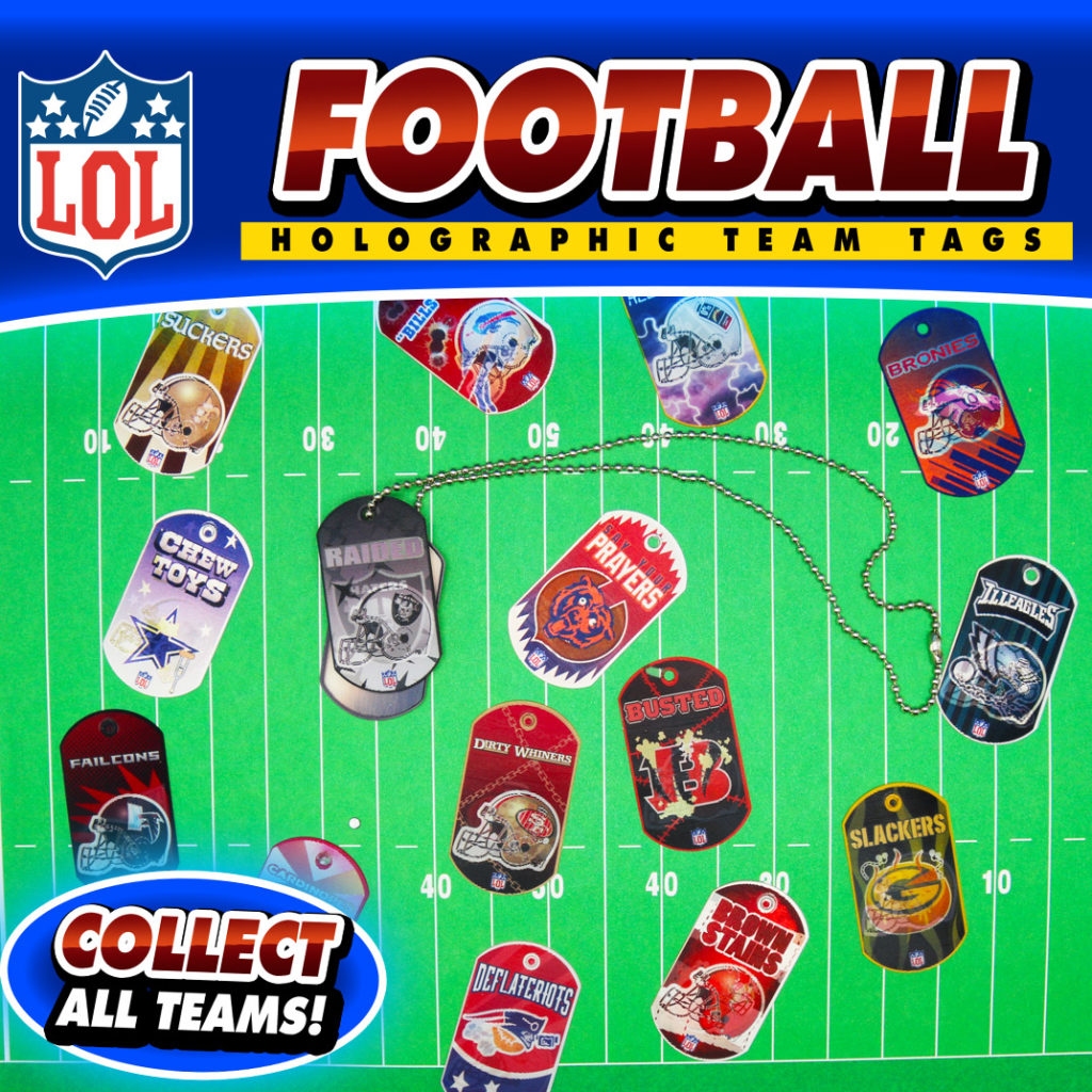 Football Holographic Team Tags – Brand Vending Products